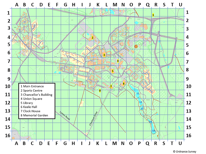 Printable campus map - Keele University