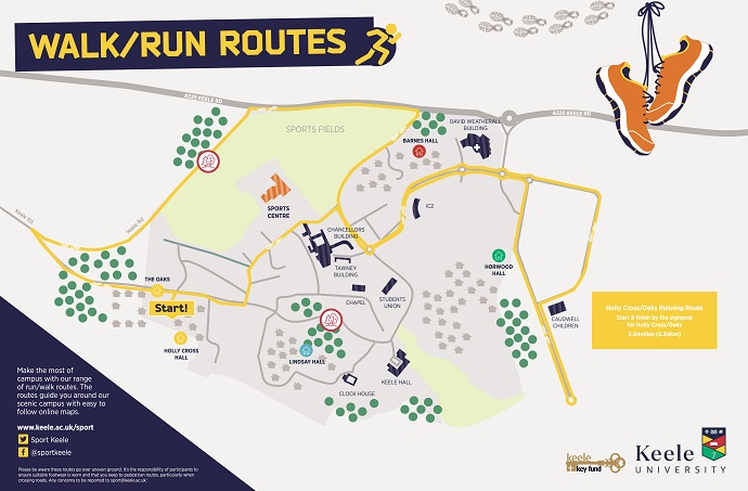 Holly Cross and Oaks route - Keele University